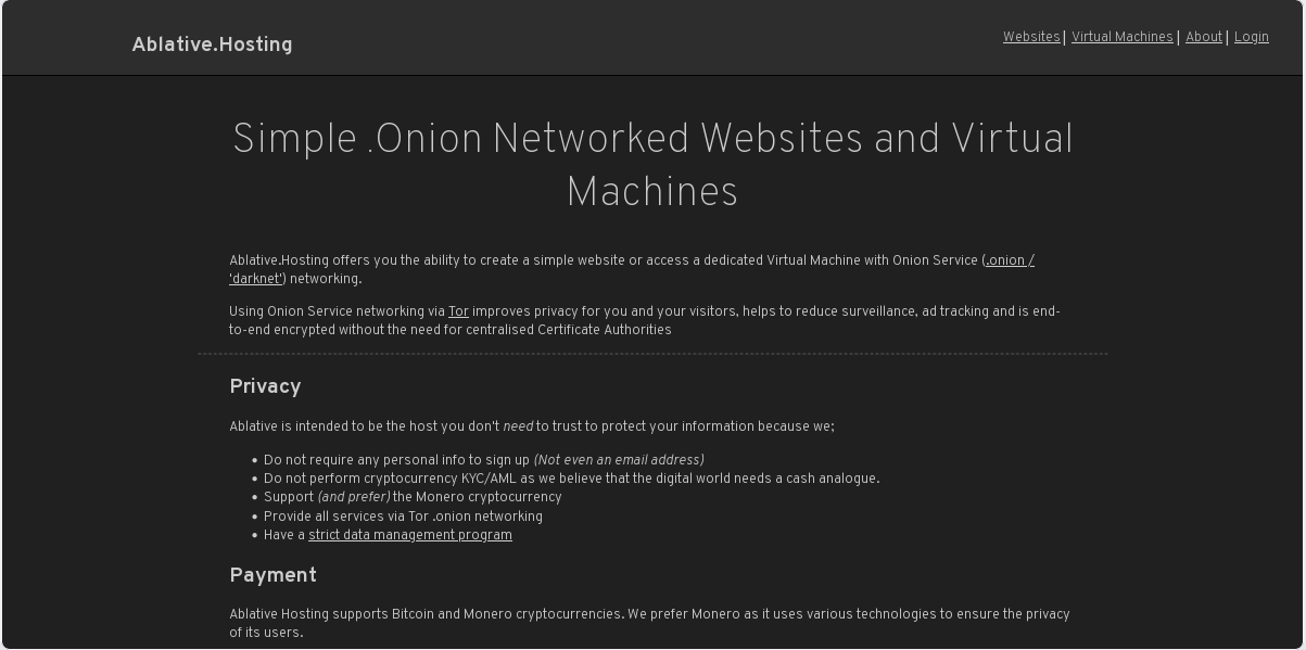 About Ablative / DeepWeb